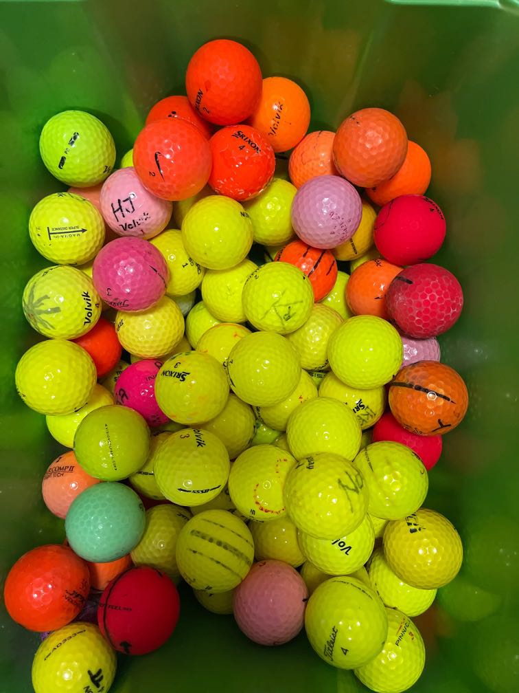 Colorful golf balls, Sports Equipment, Sports & Games, Golf on Carousell