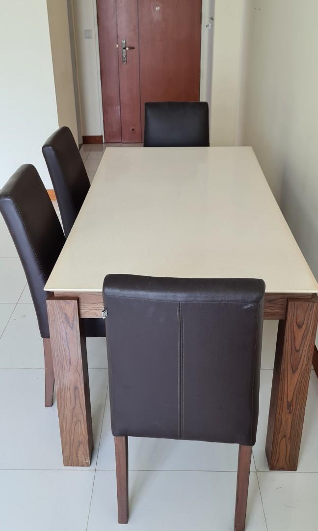 (FREE) CELLINI DINING TABLE with CHAIRS. Customised Marble Top ...