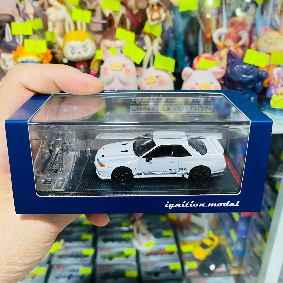 Ignition Model 1:64 Die-Cast Model Car IG2389 Top Secret GT-R VR32 White With Smokey Nagata ...