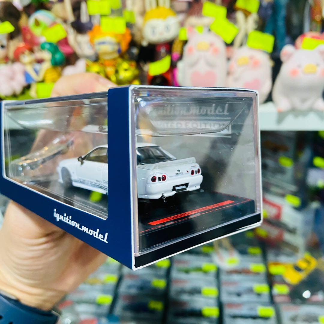 Ignition Model 1:64 Die-Cast Model Car IG2389 Top Secret GT-R VR32 White With Smokey Nagata ...