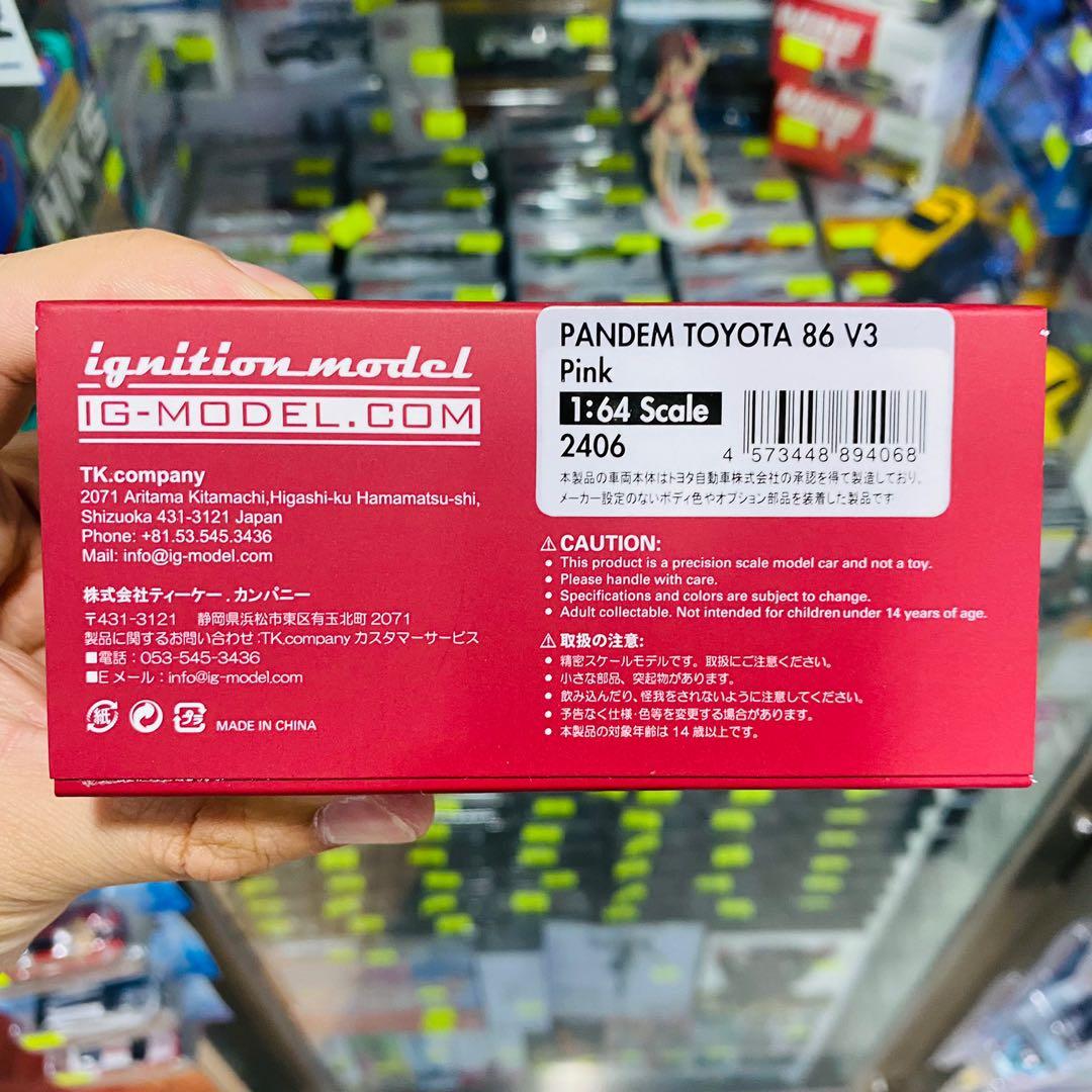 Ignition Model 1:64 Die-Cast Model Car IG2406 Pandem Toyota 86 V3 Pink ...