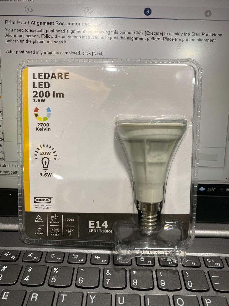 IKEA LEDARE LED 200 Im, Furniture & Home Living, Lighting & Fans ...