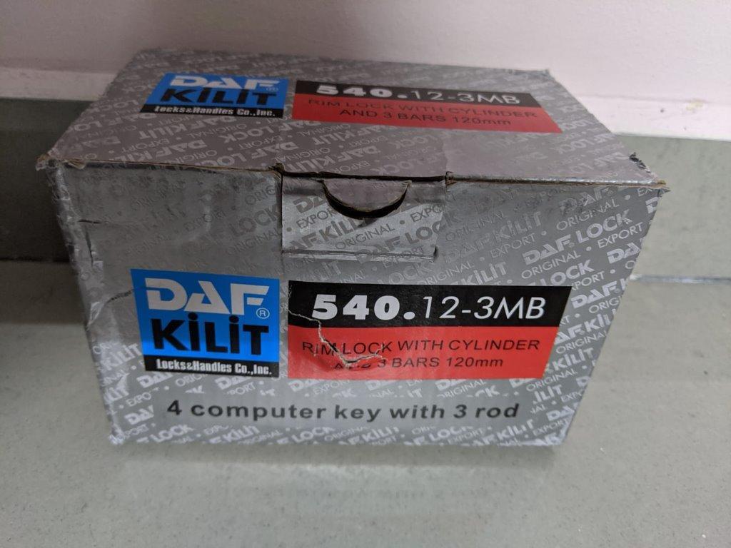 DOOR LOCK RIM WITH CYLINDERAND 3 BARS 120mm ( DAF), Furniture & Home ...