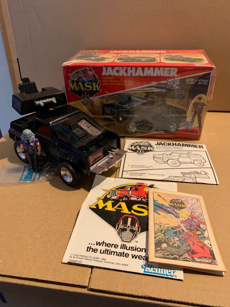 M.a.s.k Kenner mask 1985 Series 1 Jackhammer complete with box BIB ...