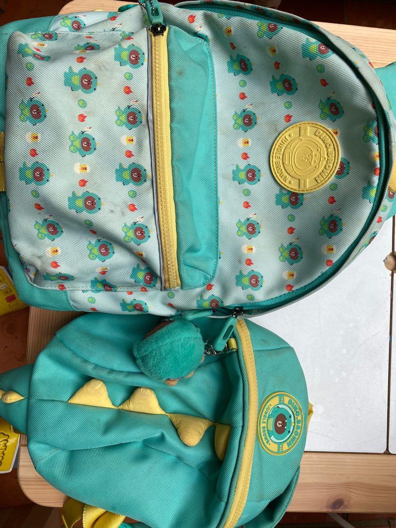 Matching backpacks -Line friends Dino brown, Men's Fashion, Bags ...