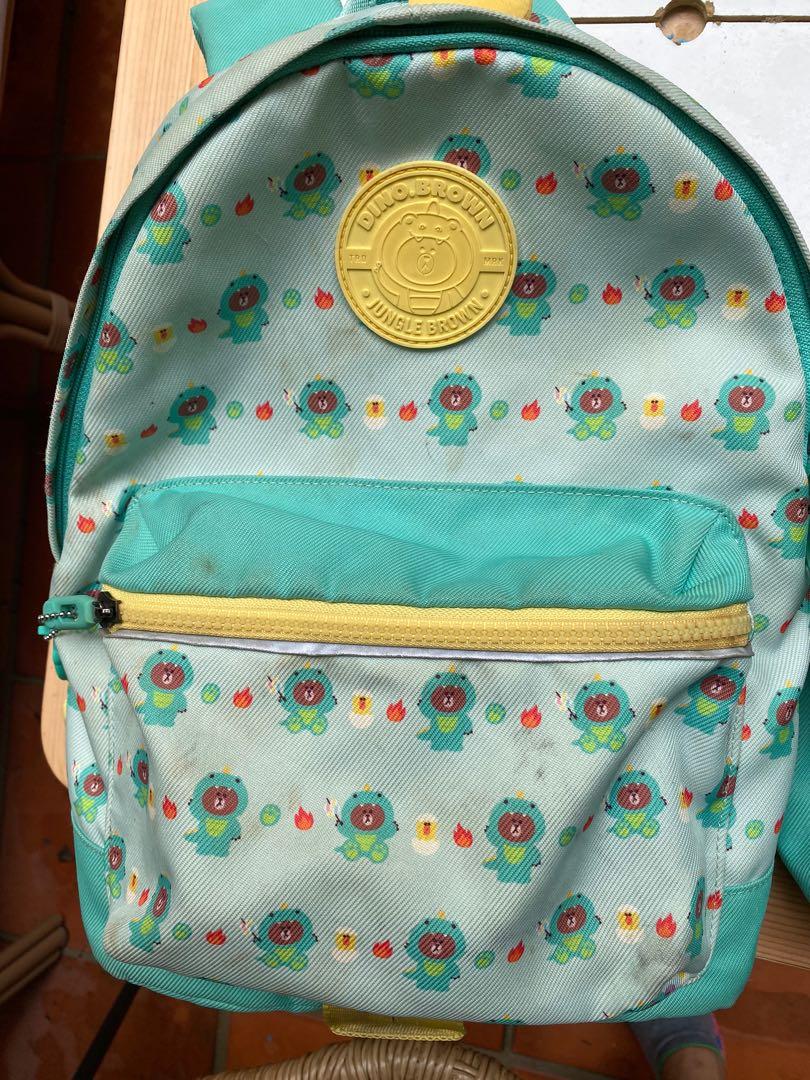 Matching backpacks -Line friends Dino brown, Men's Fashion, Bags ...