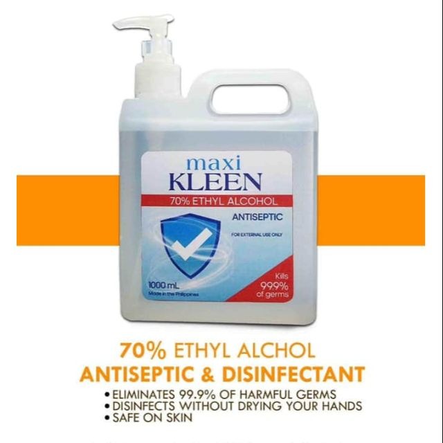 MAXI KLEEN 70% ETHYL ALCOHOL, Beauty & Personal Care, Sanitizers ...