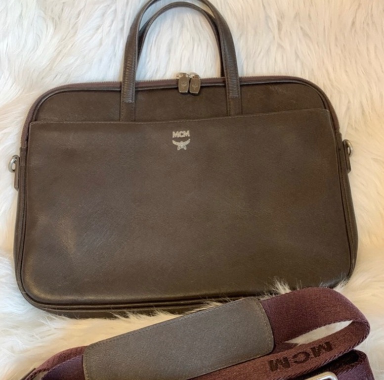 MCM Laptop/Document Sling Bag, Luxury, Bags & Wallets on Carousell