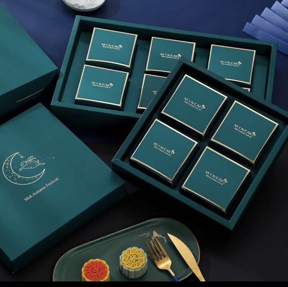 Mooncake box + paper bag, Furniture & Home Living, Kitchenware ...