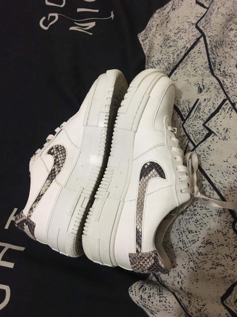 Nike Air Force 1 Snake Skin Low 2021, Women's Fashion, Footwear ...