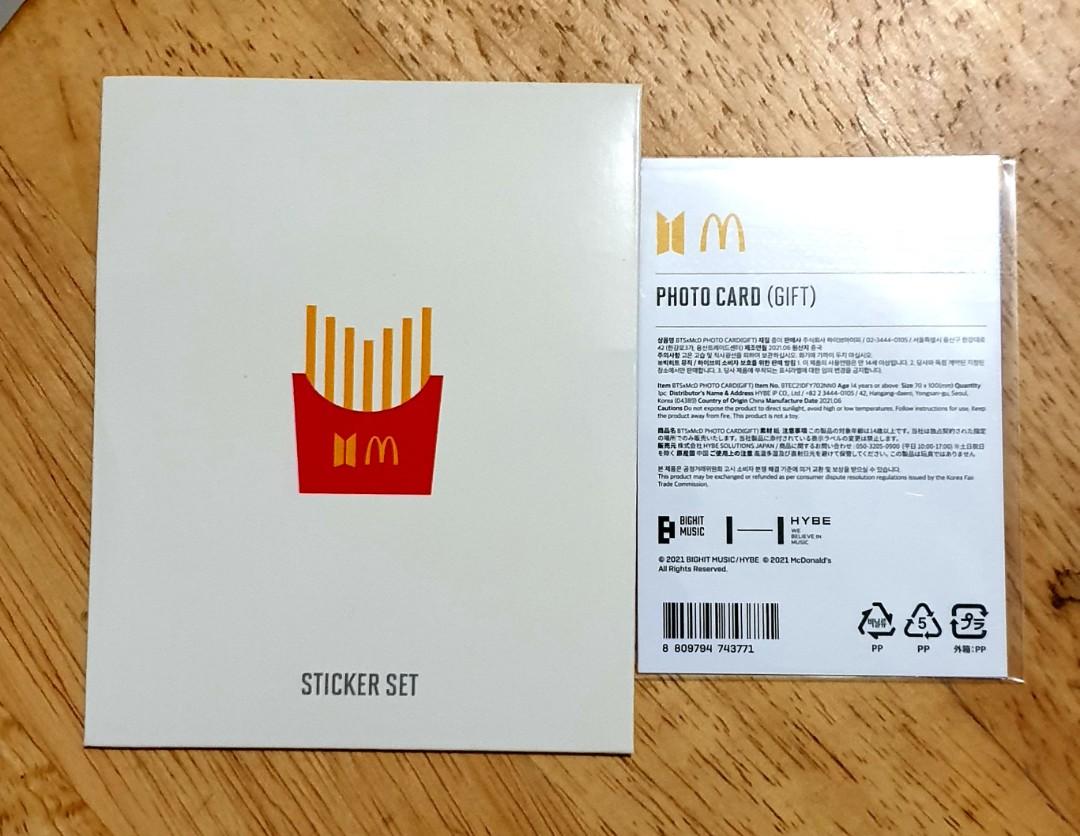 Official BTS x McDo Sticker Set with JK PC, Hobbies & Toys, Memorabilia ...