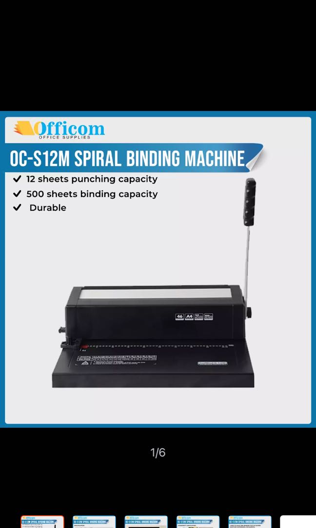 Officom OC-S12M Spiral Coil Binding Machine, Hobbies & Toys, Stationary ...