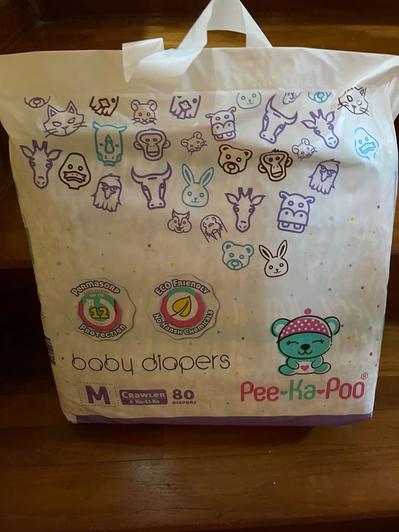 Peekapoo Tape Diaper M, Babies & Kids, Bathing & Changing, Diapers ...
