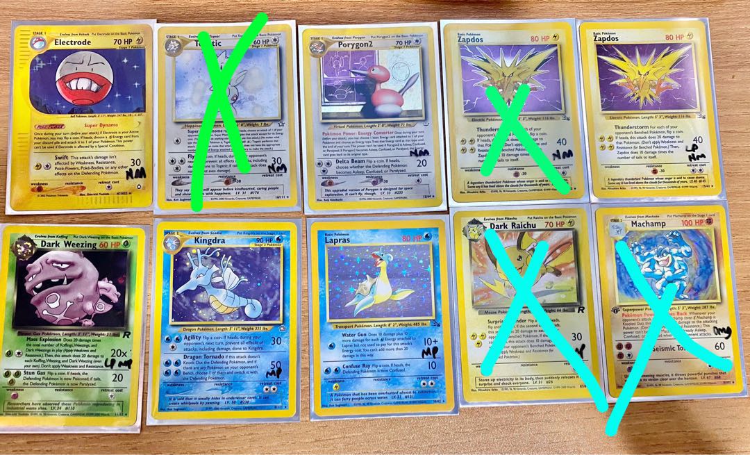 pokemon tcg vintage holo e series wotc togetic electrode dark wheezing ...