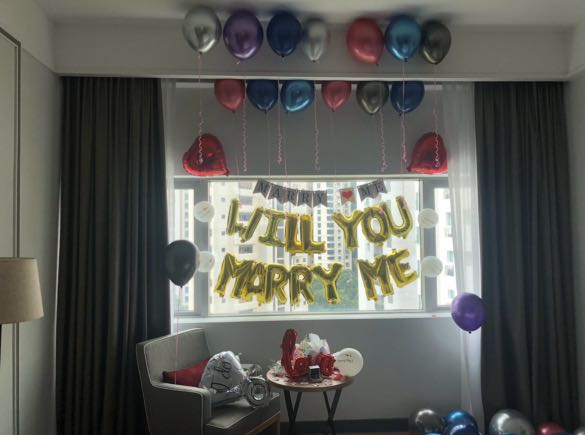 Proposal decorations at Orchard hotel setup, Hobbies & Toys, Stationery ...