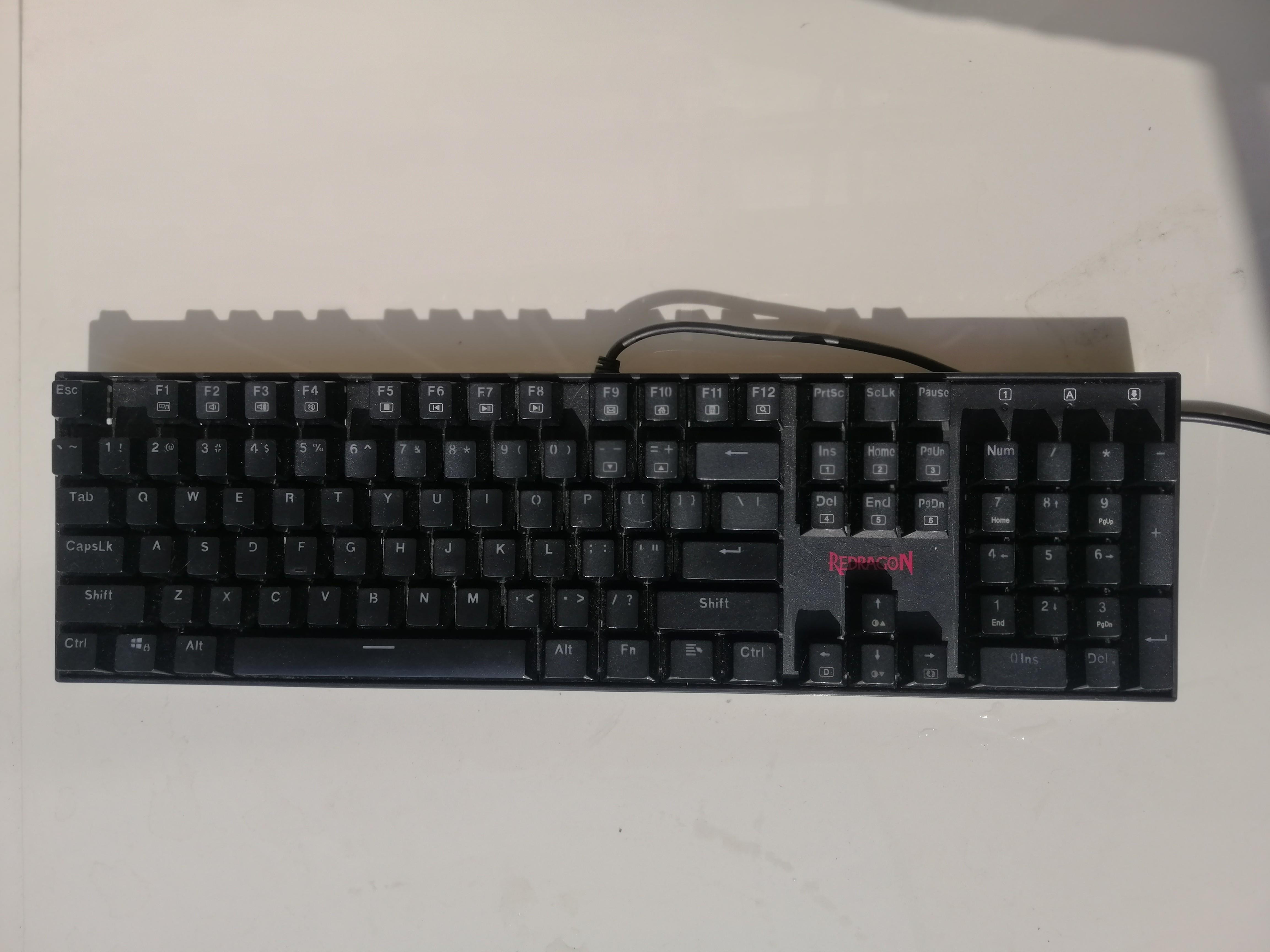 Red dragon mechanical keyboard Vara, Computers & Tech, Parts ...