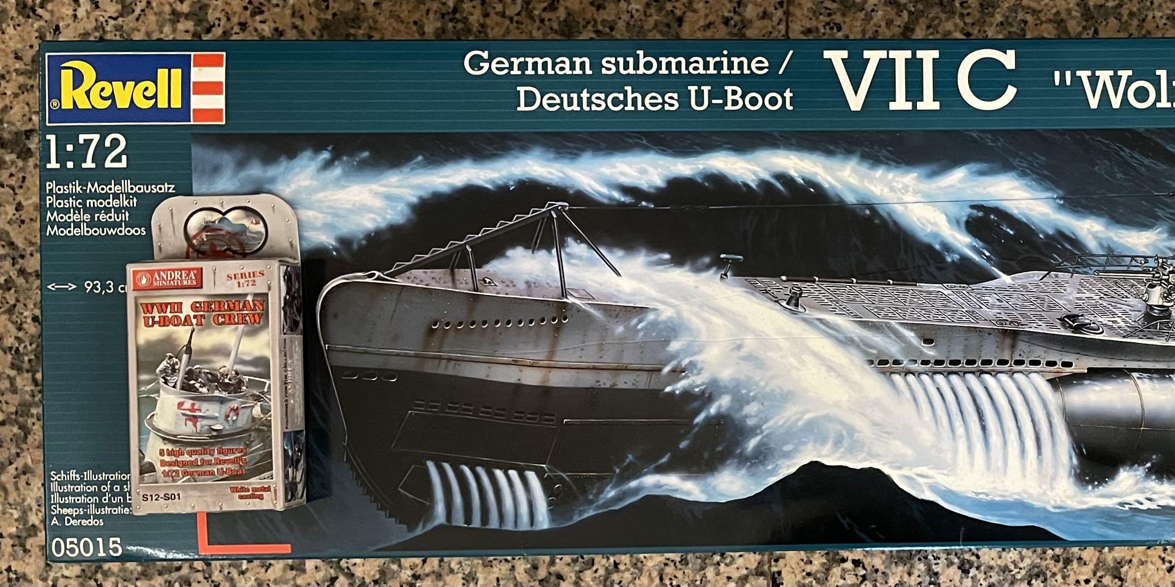 Rare - Revell 1/72 German Submarine Deutsches U-Boot VII C "Wolf Pack"/"Die grauen Wölfe" (Item ...