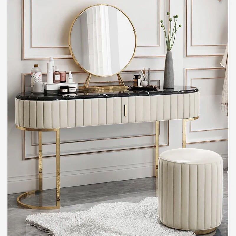 Dresser Table Dressing Table Vanity Table Desk Desktop Optional Stool ...