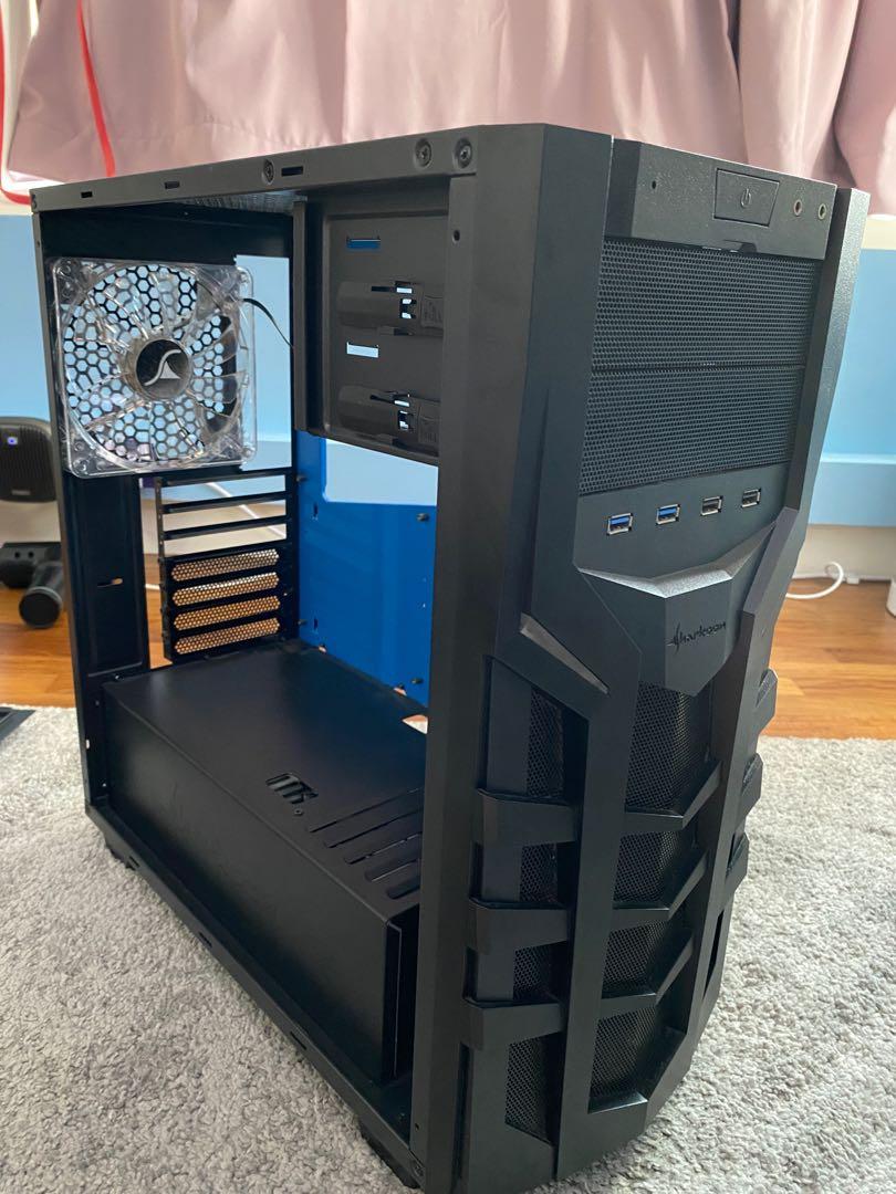Sharkoon Gaming PC Case ATX, Computers & Tech, Desktops on Carousell
