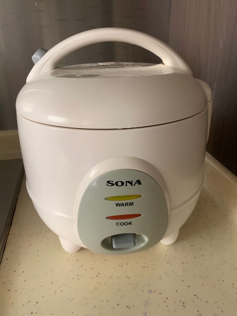 Sona Rice Cooker 0.6 litres white, TV & Home Appliances, Kitchen ...