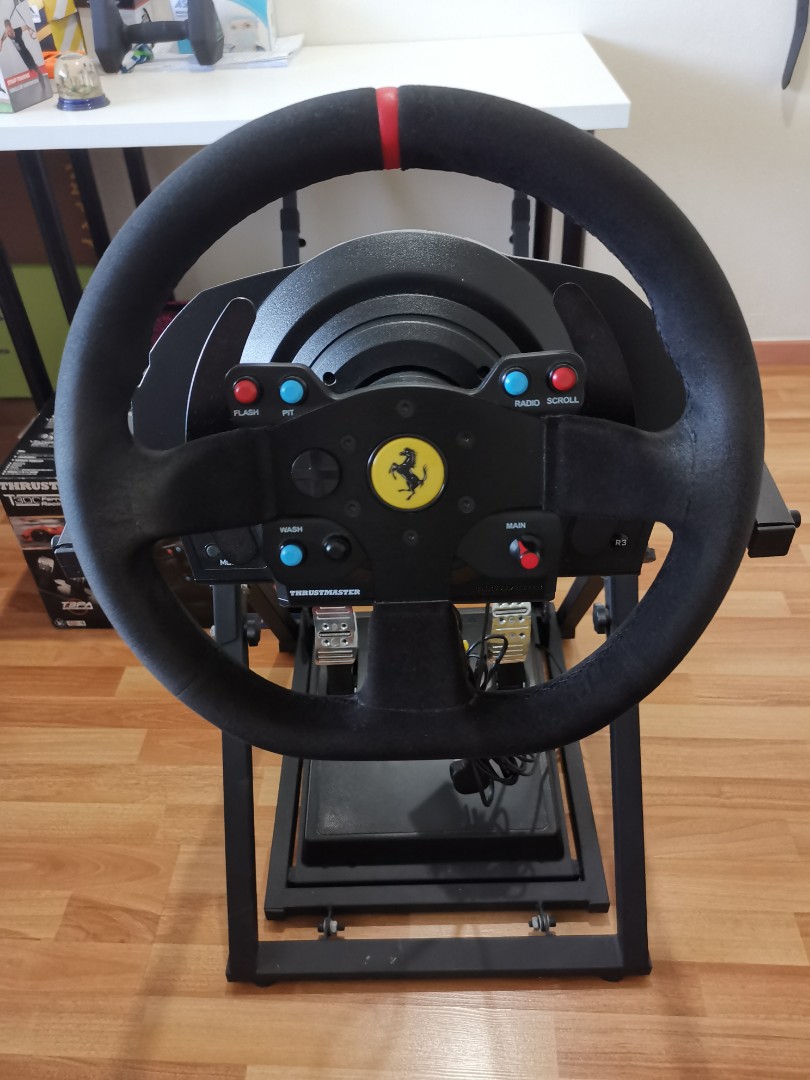 Thrustmaster t300 ferrari integral wheel with foldable rig, Video ...