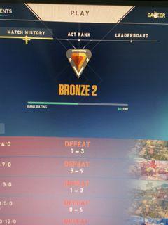 Valorant Account Bronze 2, Video Gaming, Gaming Accessories, Game Gift ...