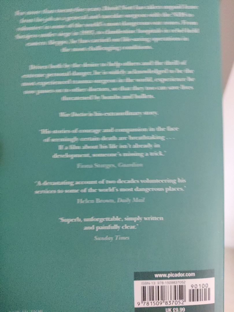 War Doctor: Surgery on the Front Line Book by David Nott, Hobbies ...