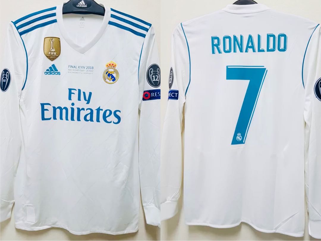 17/18 Real Madrid Ucl Home Kit Ronaldo #7 (BNWT) Match details, Men's ...