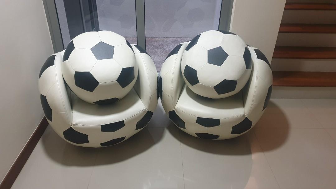 Football sofa set with leg rest, Furniture & Home Living, Furniture ...