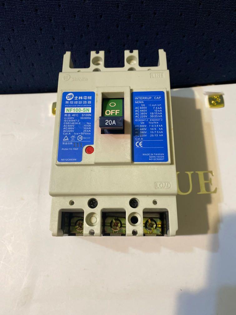 士林電機 無熔線斷路器 NF100-SN 3P, 家具及居家用品, 燈飾及風扇, 燈飾在旋轉拍賣
