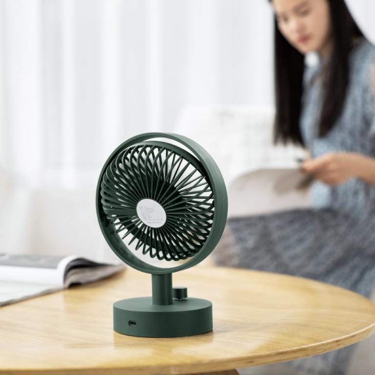 Desktop Oscillating Fan USB Rechargeable, Furniture & Home Living ...