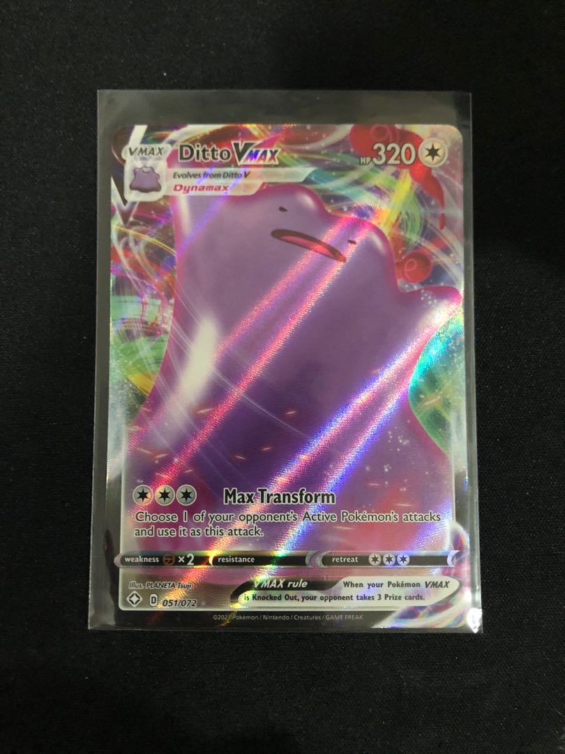 Ditto Vmax Shining Fates 051/072, Hobbies & Toys, Toys & Games on Carousell