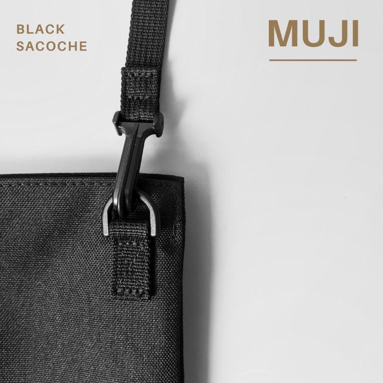 (FREE NM) The MUJI Black MINI Sacoche Sling Bag / Neck Pouch, Men's ...