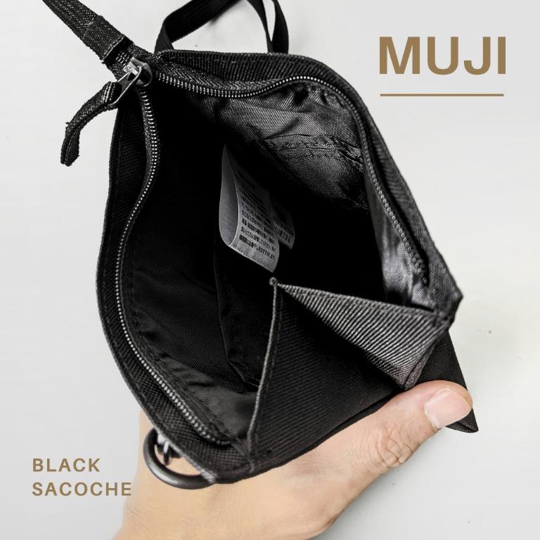 (FREE NM) The MUJI Black MINI Sacoche Sling Bag / Neck Pouch, Men's ...