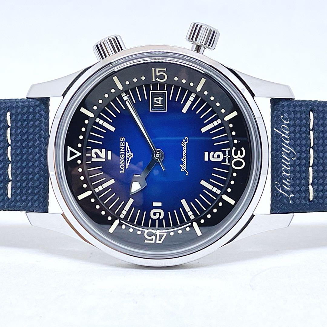 FS.BNIB LONGINES LEGEND DIVER BLUE DIAL AUTOMATIC DATE 42MM WATCH L3 ...