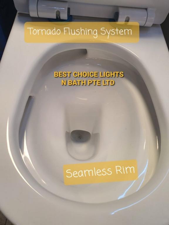 VERA Geberit Rimless Tornado Flushing System Toilet Bowl WC Bathroom ...