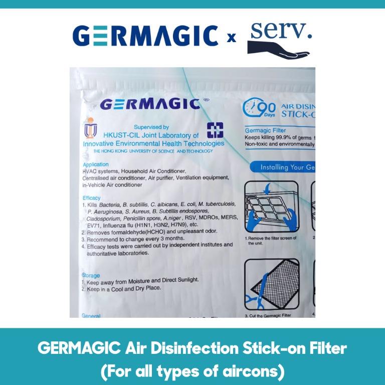 GERMAGIC Air Disinfection Aircon Filter (For all aircon types), TV ...