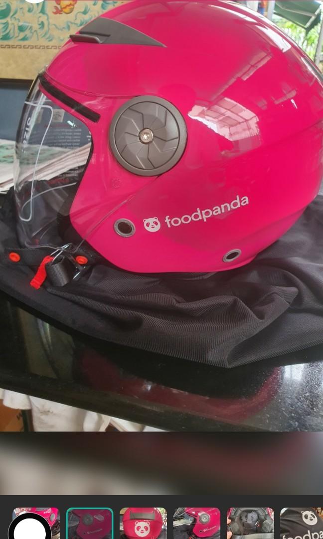 HELMET. FOODPANDA HELMET, Motorcycles, Motorcycle Accessories on Carousell