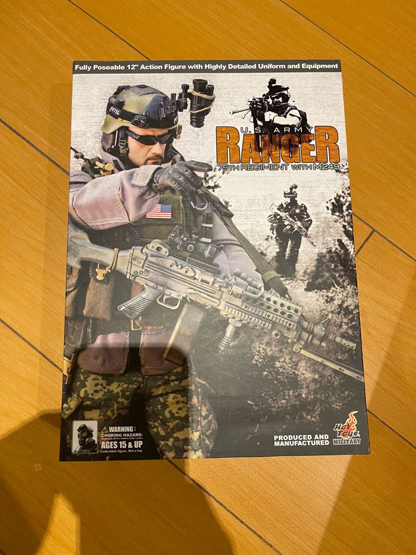 Hot toys Army Ranger 75th Regiment with M249, 興趣及遊戲, 玩具 & 遊戲類 - Carousell