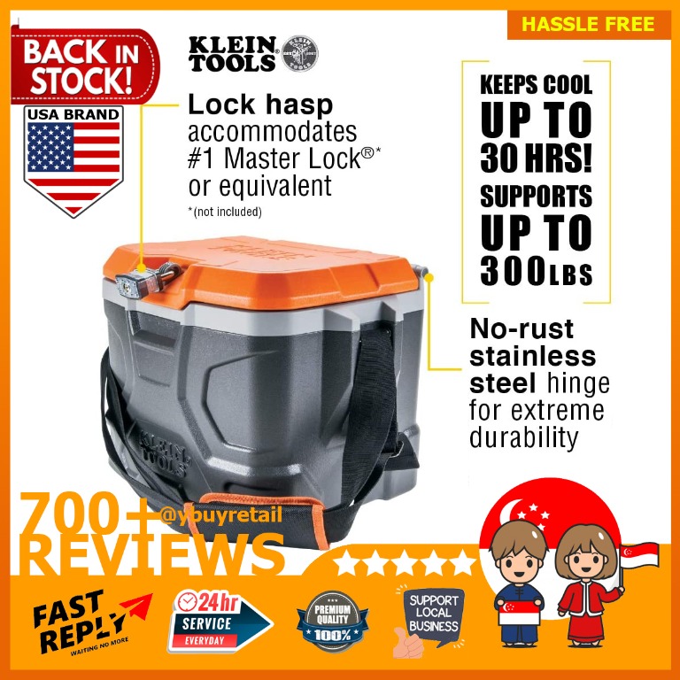 Klein Tools Lunch Box / Cooler, 17 Qt Insulated Lunch Box Holds 18 Cans ...