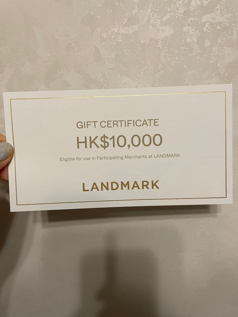 Landmark Gift Certificate 置地廣場 消費禮券 $10000, 門票＆禮券, 兌換券 - Carousell