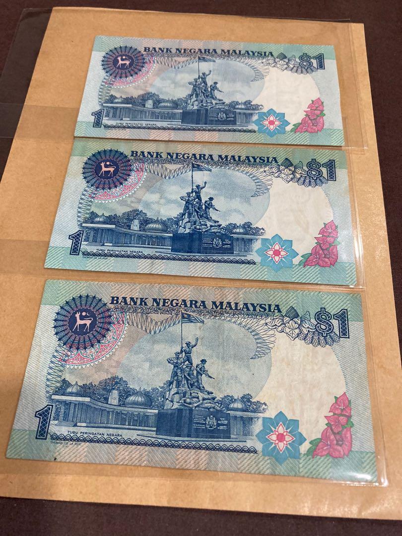Malaysia MYR 1 Papernote x 3, Hobbies & Toys, Memorabilia ...