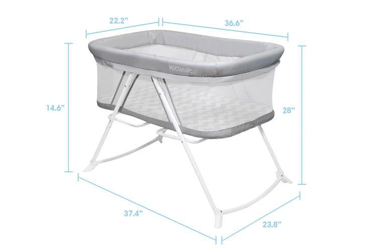 Mi Classic Foldable 2-in-1 Stationary & Rock Bassinet, Babies & Kids ...