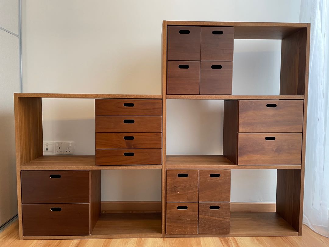 Muji Stacking Shelf with Drawers, Furniture & Home Living, Furniture ...