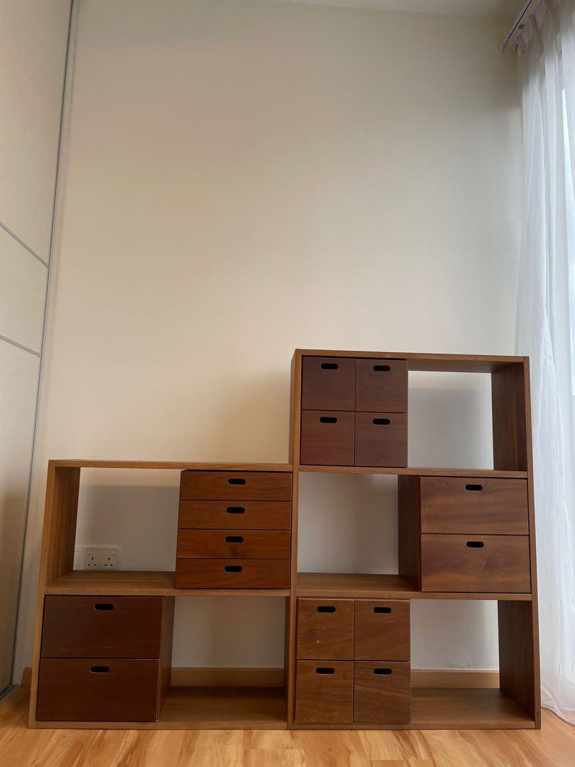 Muji Stacking Shelf with Drawers, Furniture & Home Living, Furniture ...
