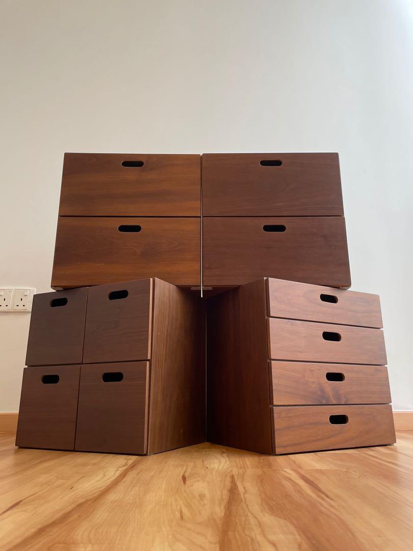 Muji Stacking Shelf with Drawers, Furniture & Home Living, Furniture ...