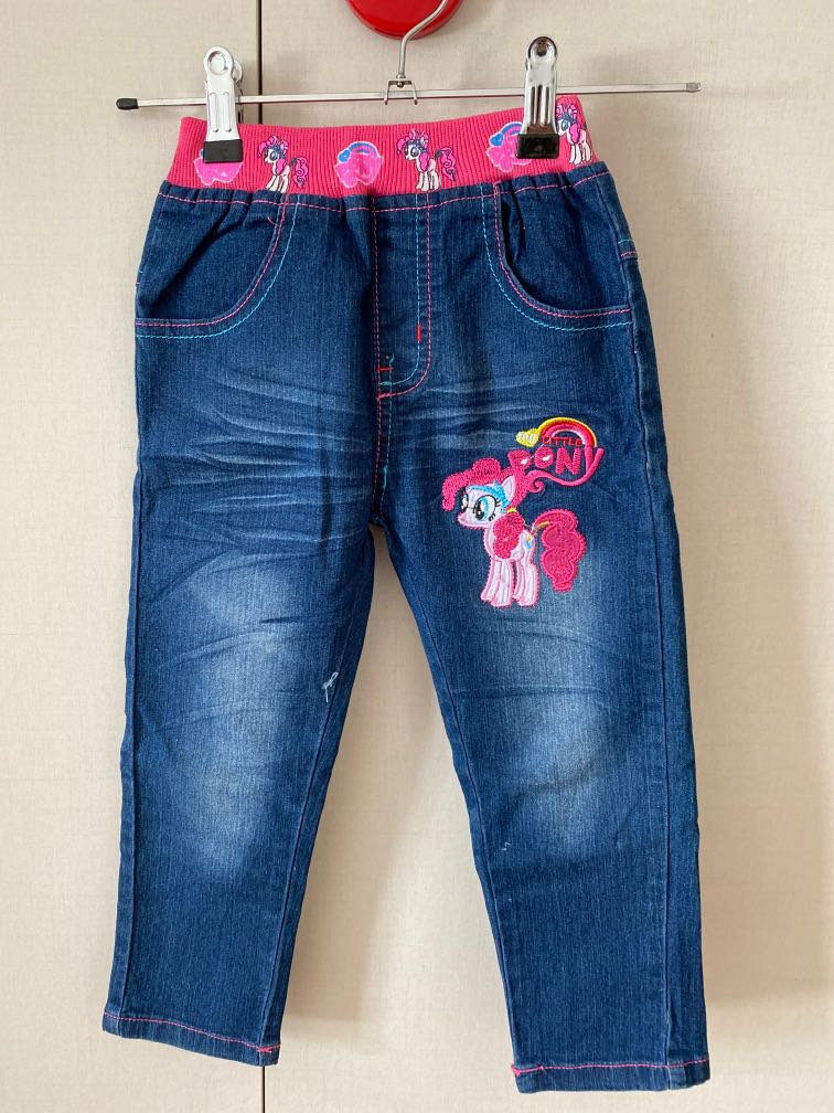 Pink My Little Pony Jeans, Babies & Kids, Babies & Kids Fashion on ...