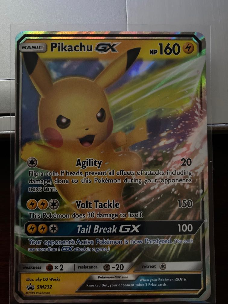 Pokémon Trading Card Game pokemon SM232 Pikachu GX Promo, Hobbies ...
