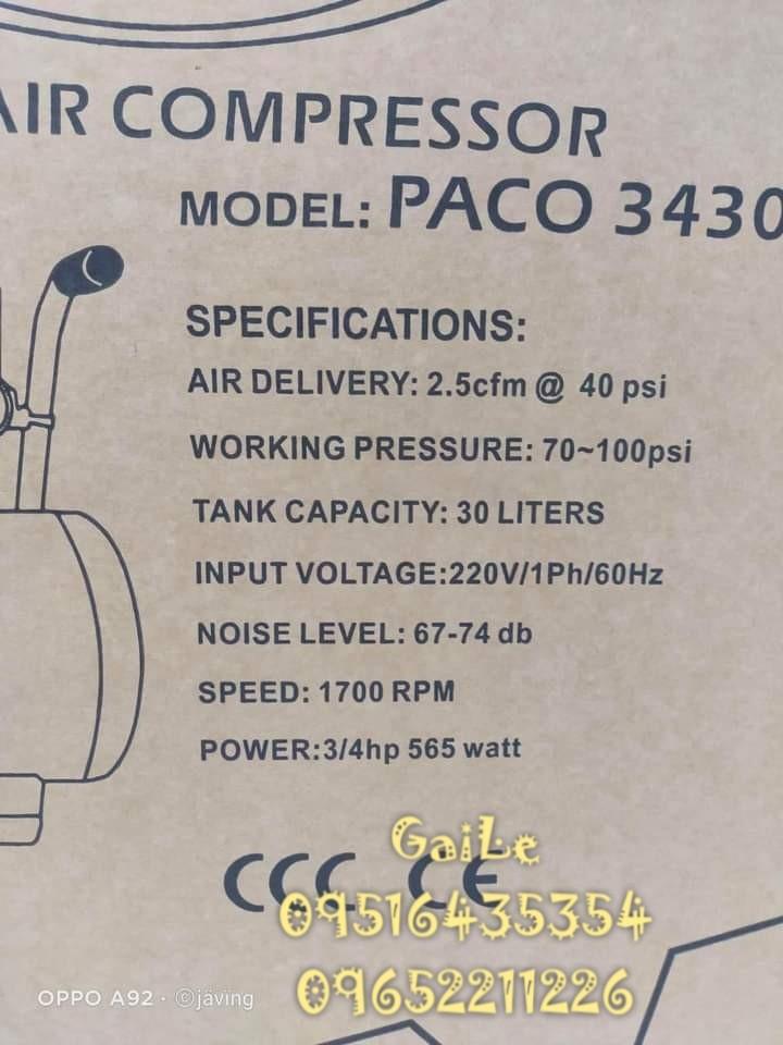 Powercraft 3/4HP Oil Free Silent Type Air Compressor w/ free blow gun ...