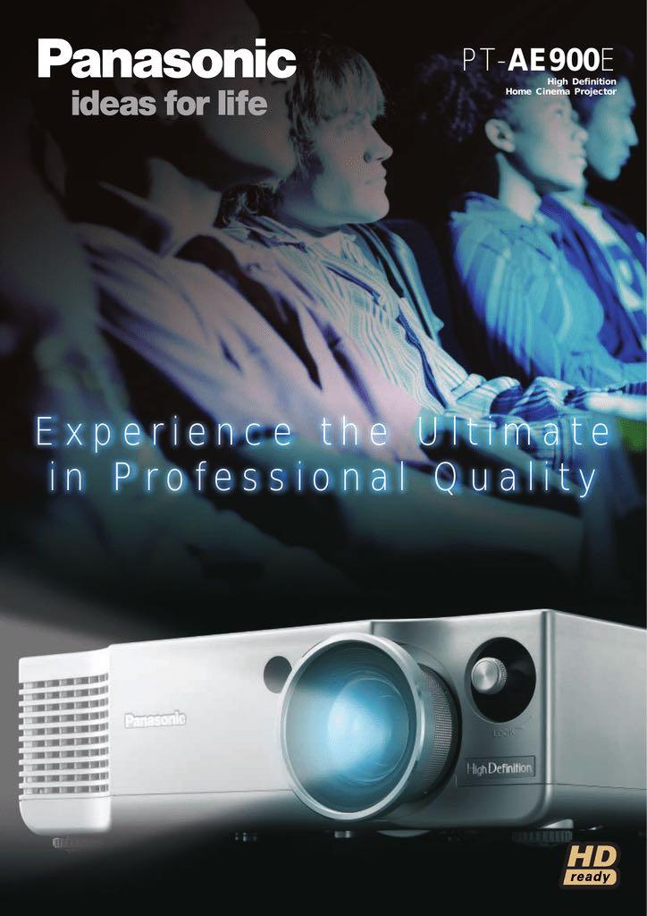 Home Cinema Projector Panasonic PTAE900, TV & Home Appliances, TV ...